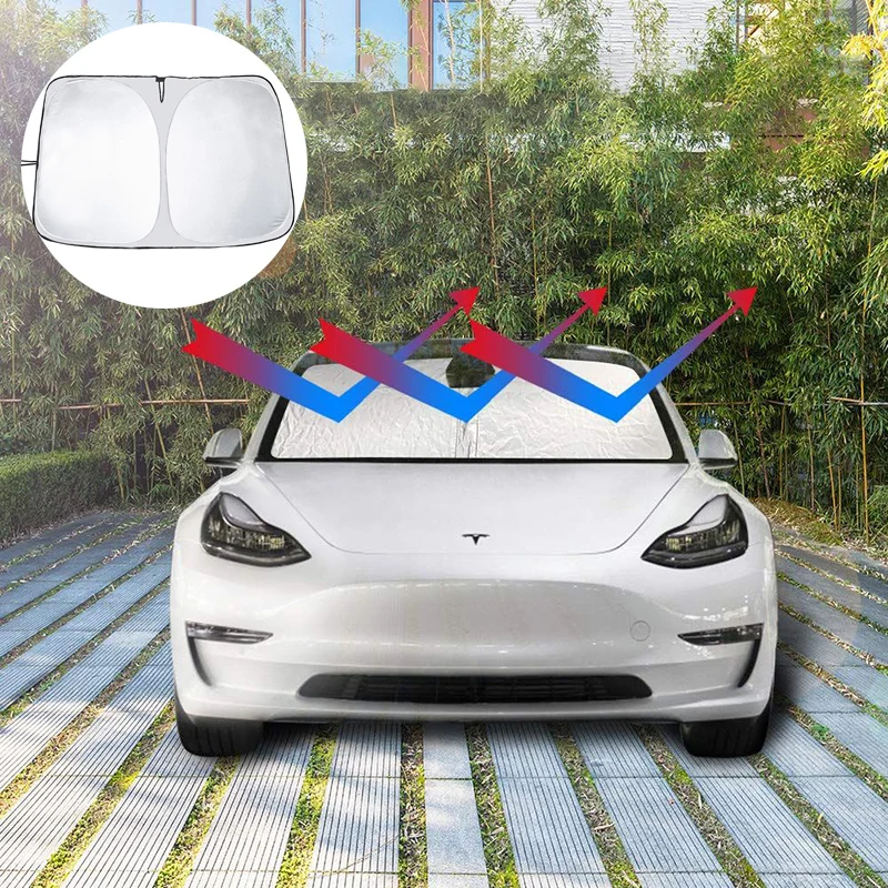Auto-Windshield-Sunshade-Cover-Heat-Isolate-For-Tesla-Model-3-Y-Car ...