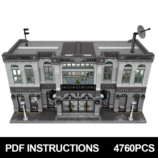 New MOC BrickBank Downtown 4760pcs MOC Modular Building Blocks Bricks ...