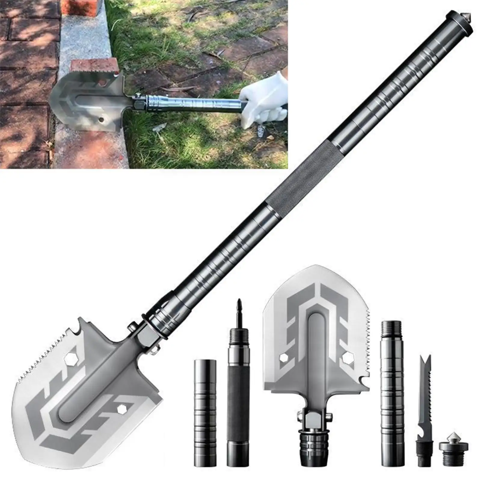 Folding-Shovel-Survival-Kit-Tactical-Shovel-Spade-Trench-Entrenching ...