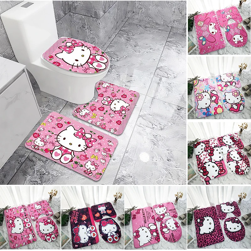 3Pcs-set-Kawaii-Anime-Hello-Kitty-Melody-Flannel-Sponge-Non-Slip-Floor ...