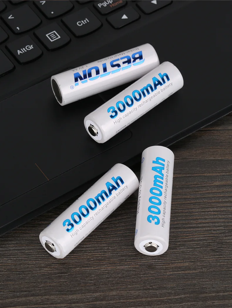 8PCS 1.2v aa rechargeable battery NiMH 3000 mAh KTV microphone ...