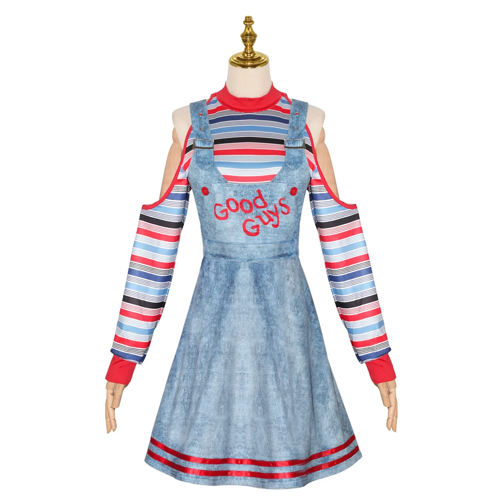 Disfraz-de-Chucky-con-hombros-descubiertos-para-mujer-traje-de-Cosplay ...