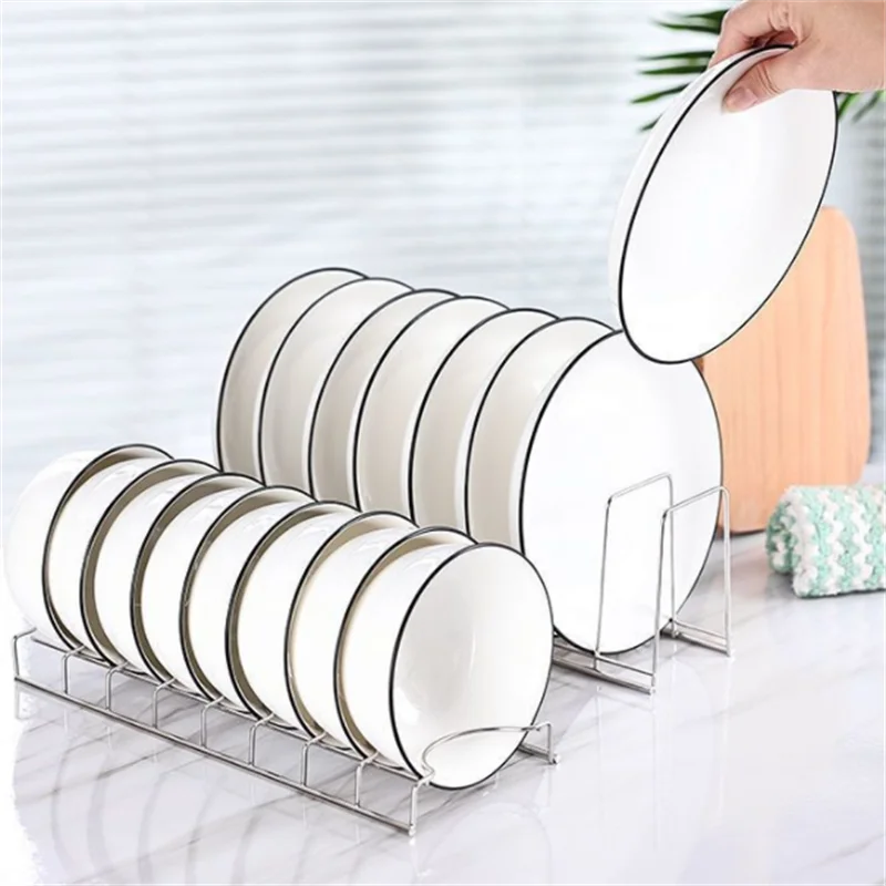 Stainless Steel Dish Drainer Rack Drying Bowl Rack Kitchen Household ...