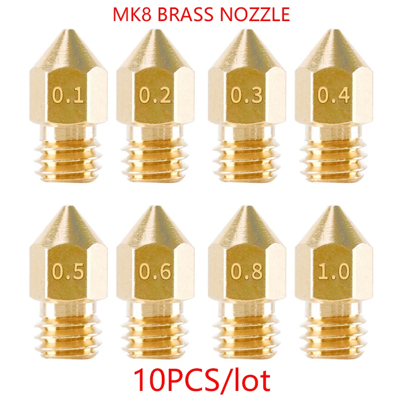 3D Printer Nozzles MK8 Extruder Nozzle Extruder Print Head for 3D ...