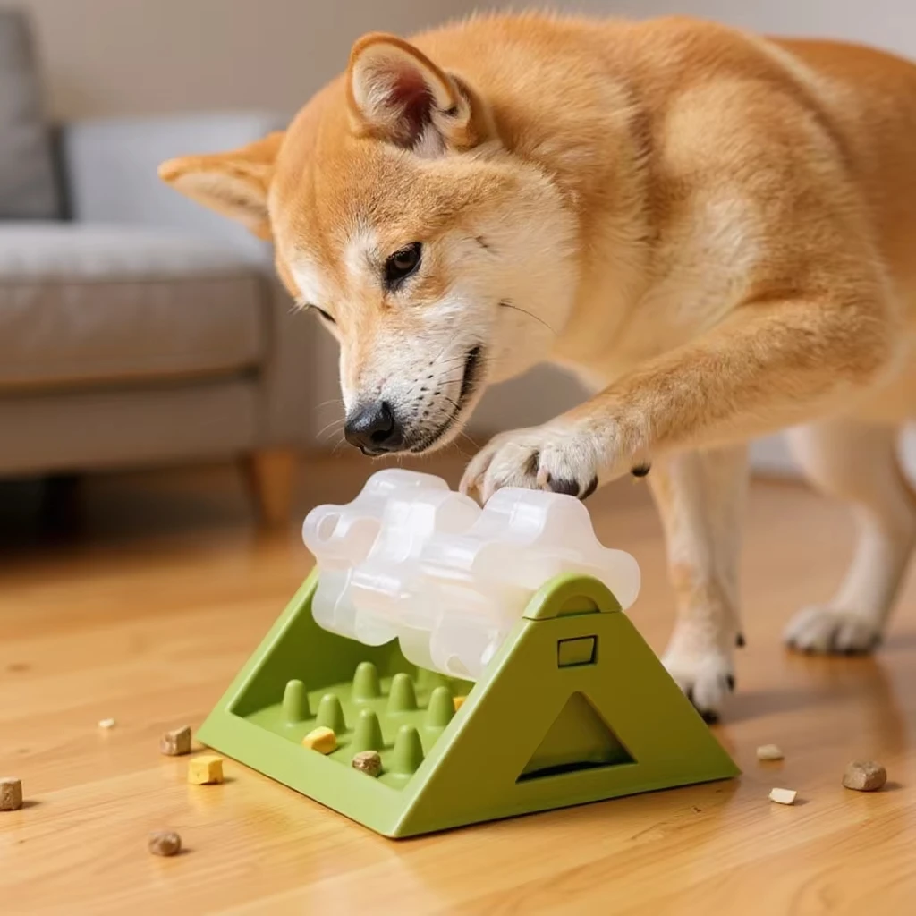 Interactive Dog Food Dispenser Toy - Puzzle Feeder with Leak-Proof ...
