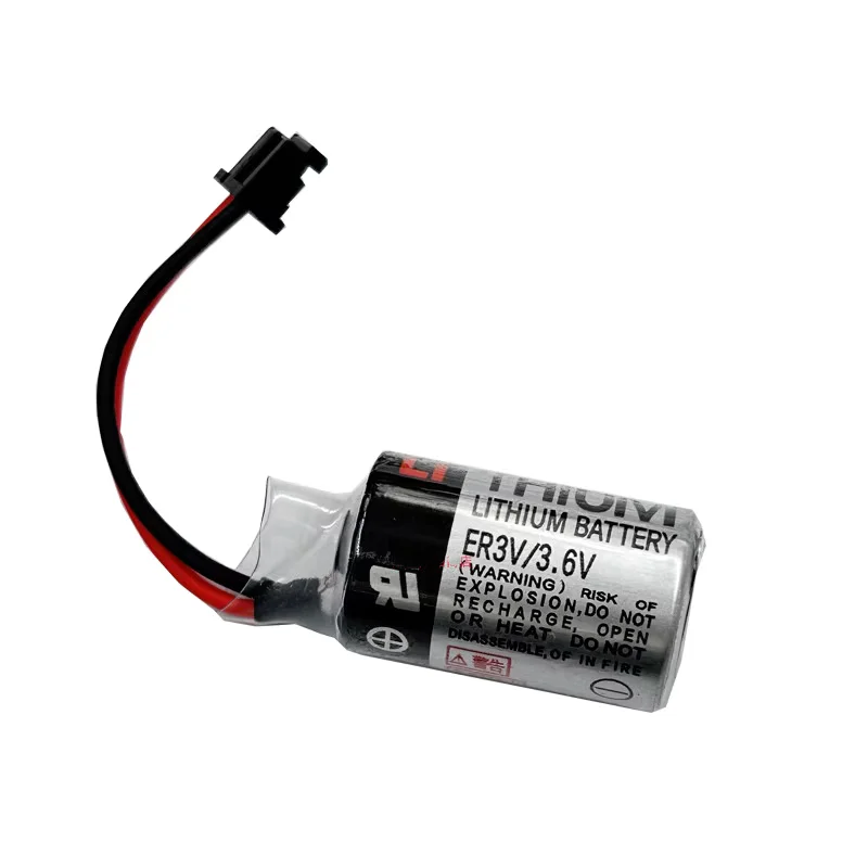 1PCS Original New ER3V 1/2AA 3.6V 1000mAh PLC Battery With Black or ...