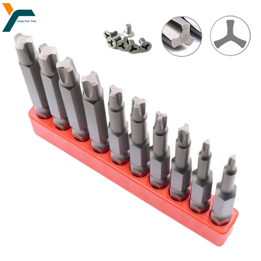 10Pcs Y Type Screwdriver Bit 50mm Magnetic Tri-wing Screw Wrench 1/4 ...