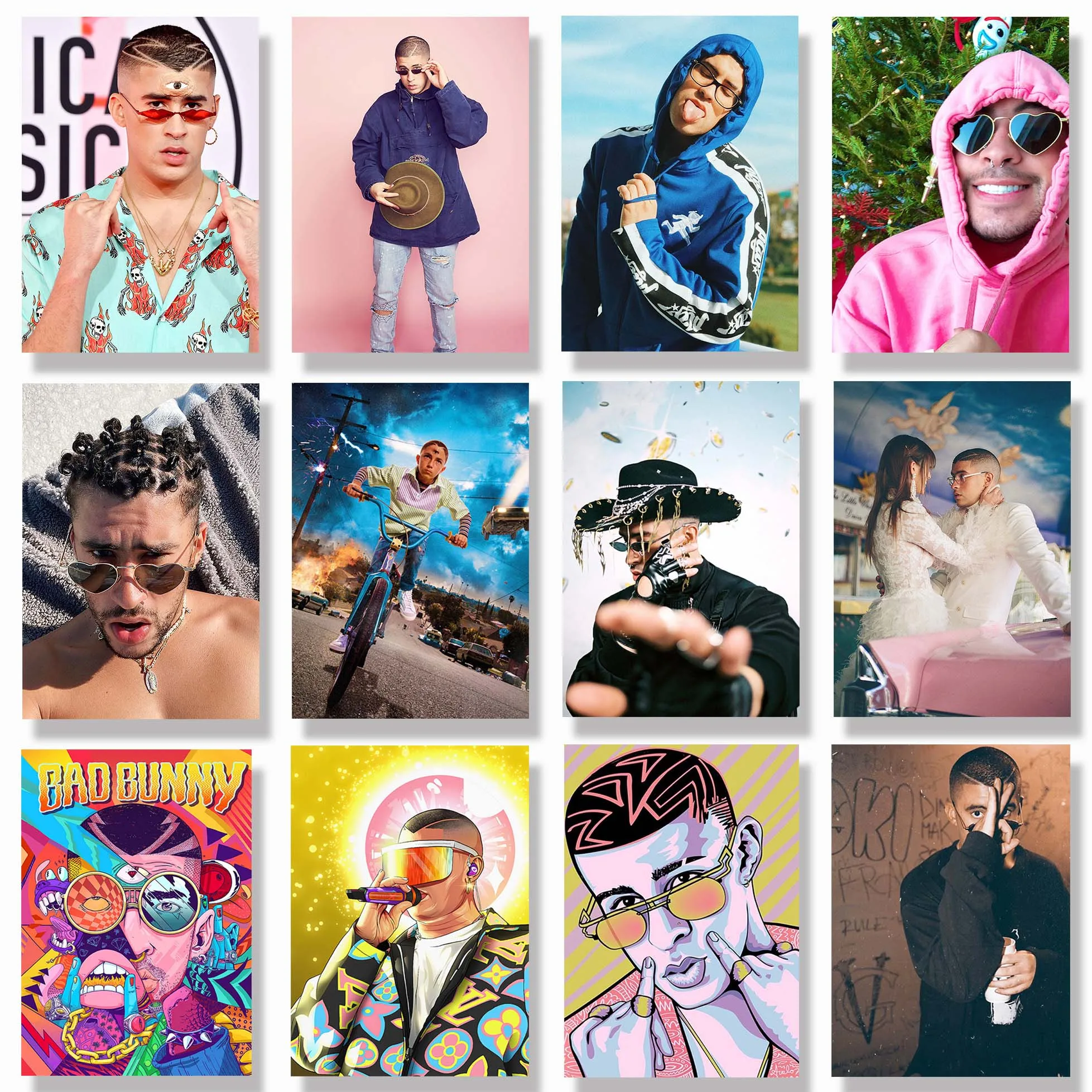 Famous-Hip-Hop-Singer-Musician-Bad-Bunny-Poster-for-Room-Bar-Home-Wall ...