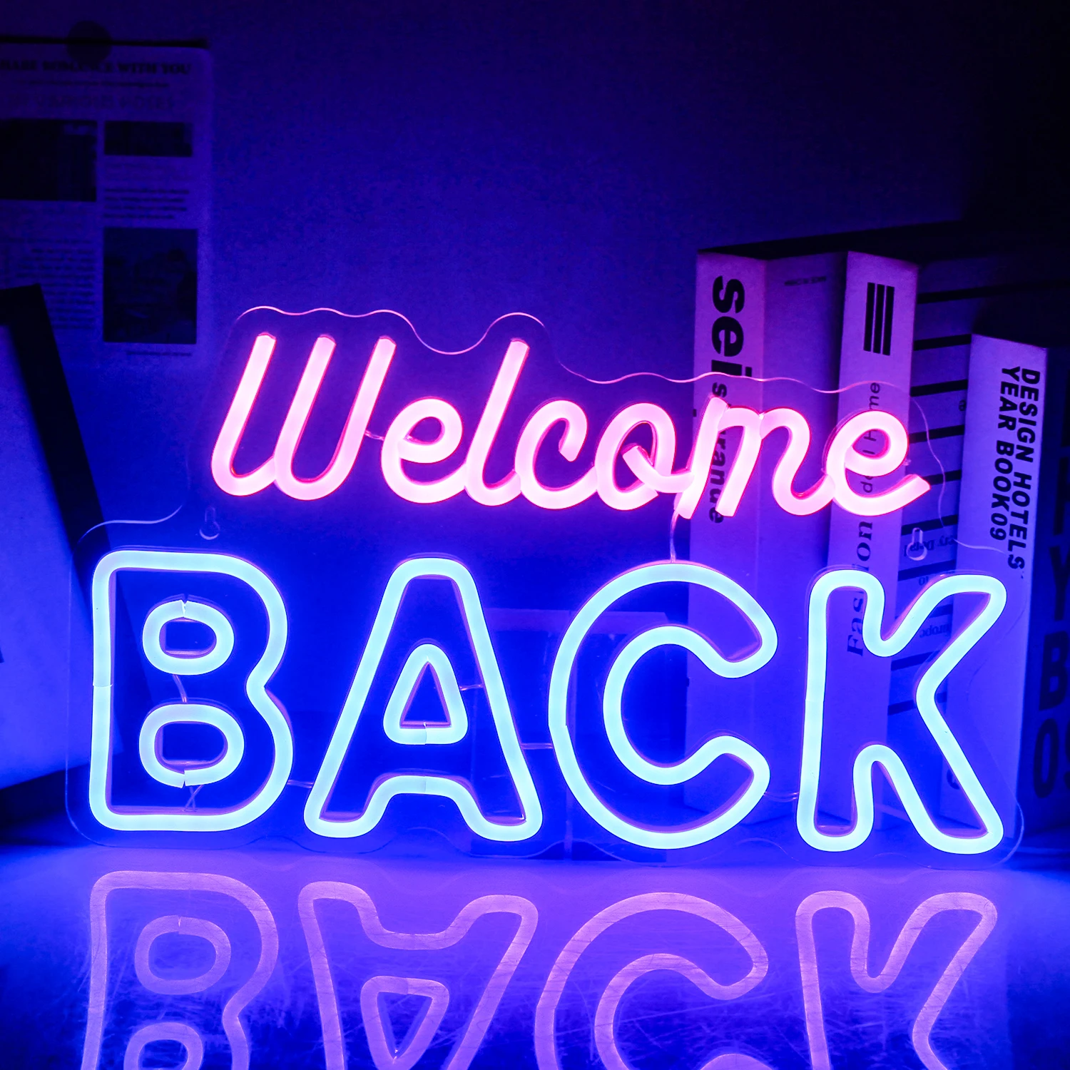Welcome Back Neon Sign Led Home Room Wall Hanging Neon Restaurant Wall ...