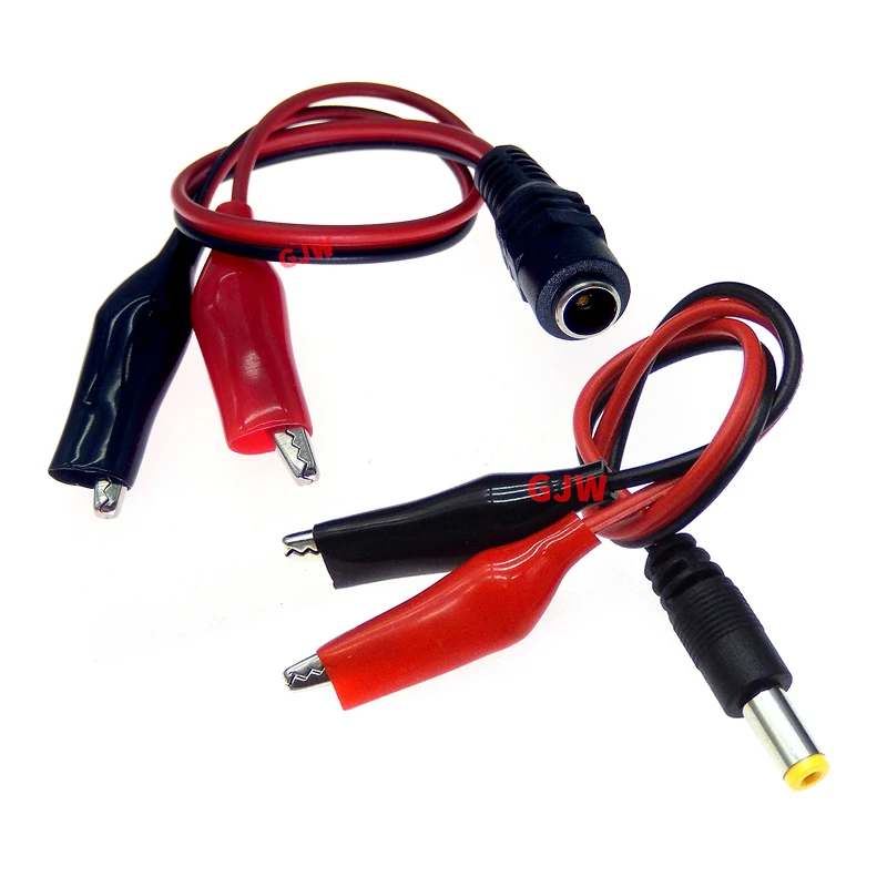 5.5MM 2.1MM Alligator Clip DC Power male female test lead Cable ...