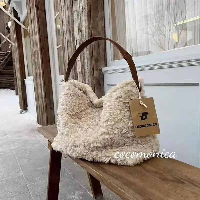 Women Bag Autumn Winter Luxury Fashion New 2025 Imitation Lamb Wool ...