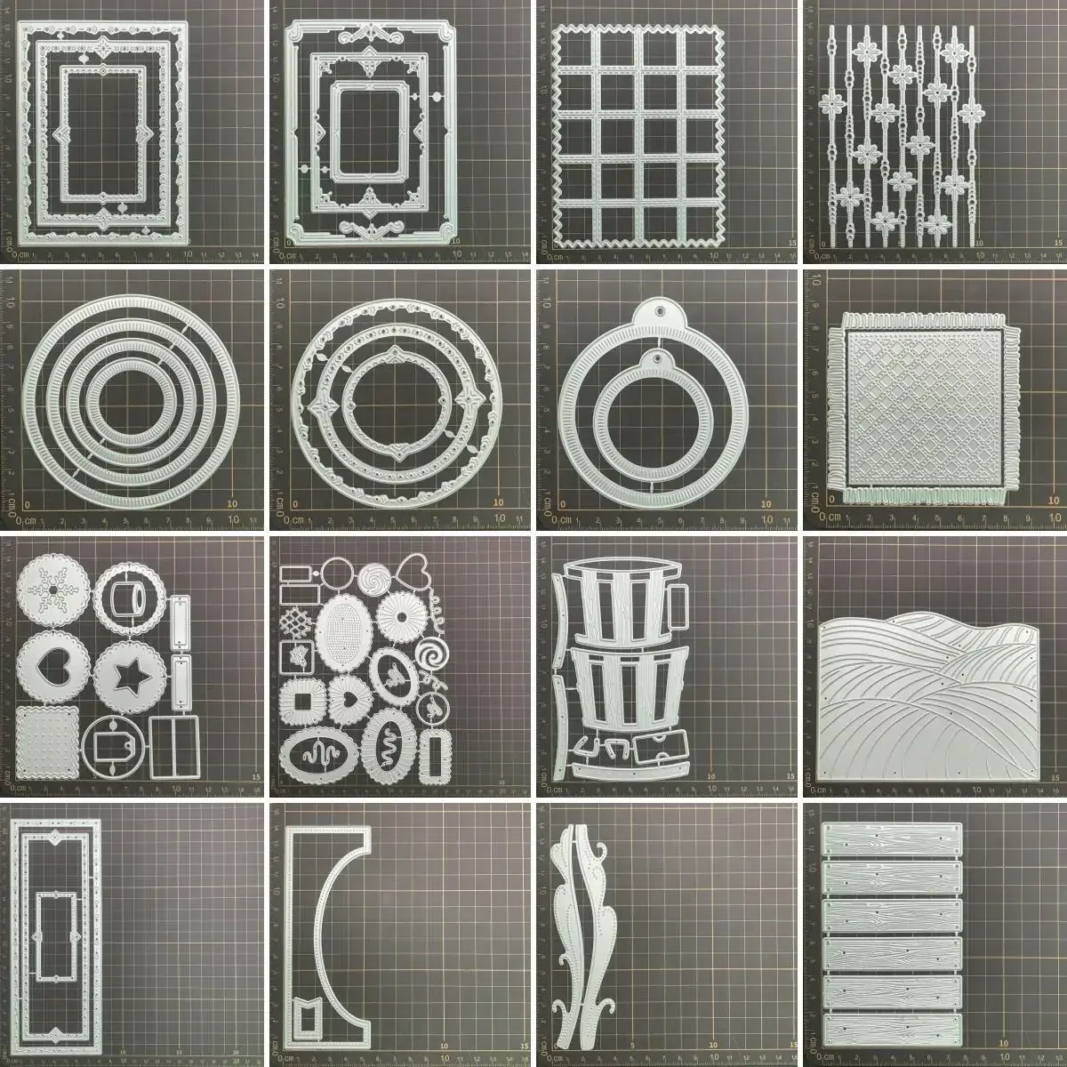 22 kinds geometry frames Metal Cutting Dies Stencils For DIY ...