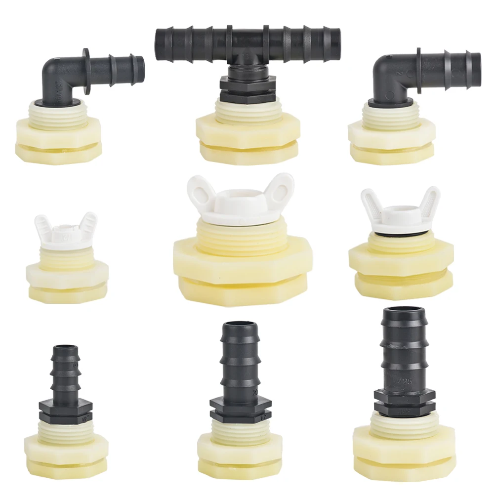 1-2-3-4-1-Inch-PVC-Bulkhead-Water-Tank-Connector-Fish-Tank-Tap-Adapter ...