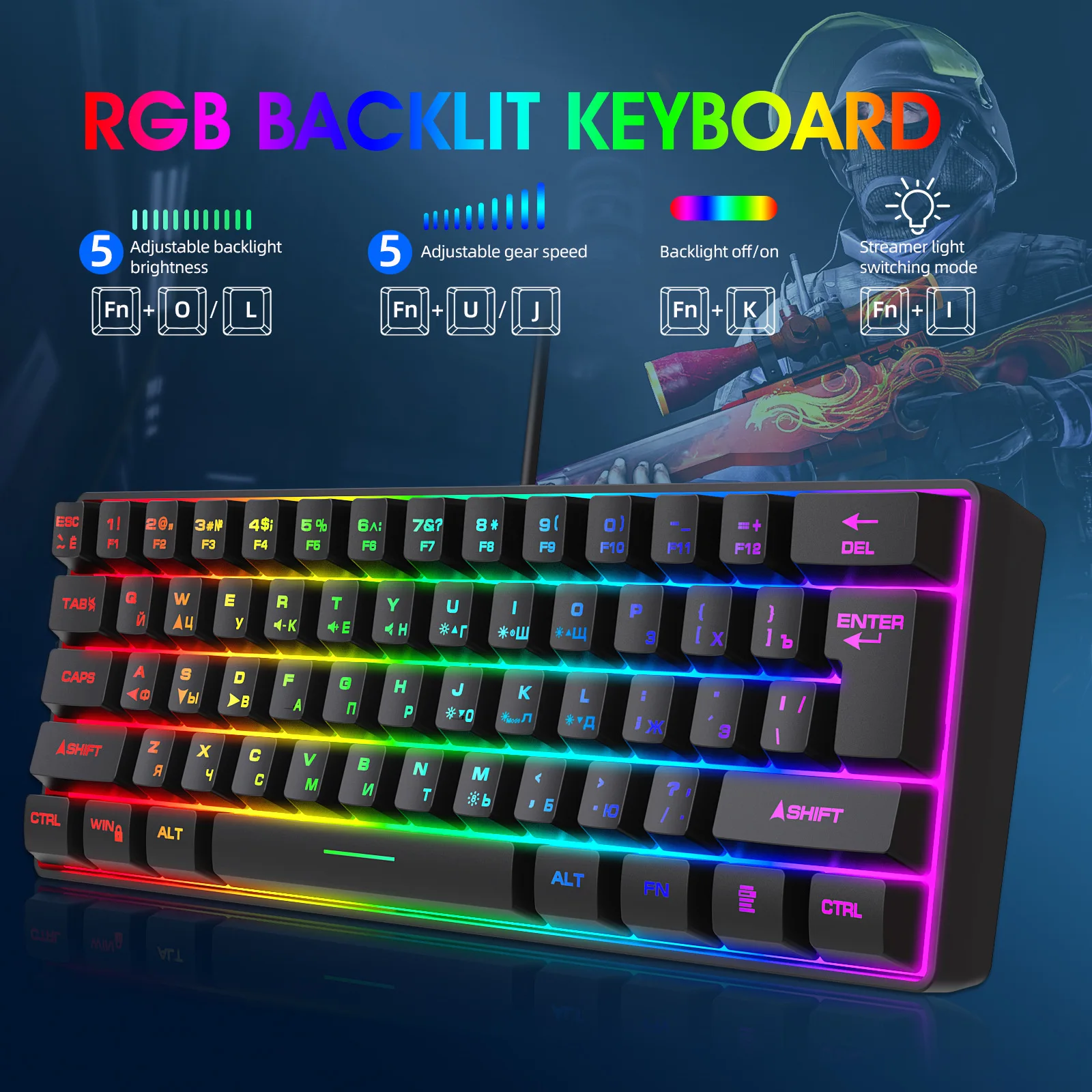 NEW-K401-Russian-Mechanical-Touch-Keyboard-RGB-Light-Backlit-Game ...