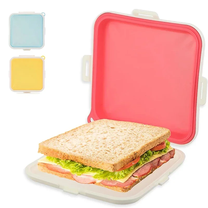 Portable Sandwich Toast Bento Box Reusable Sandwich Fresh Keeping Box ...
