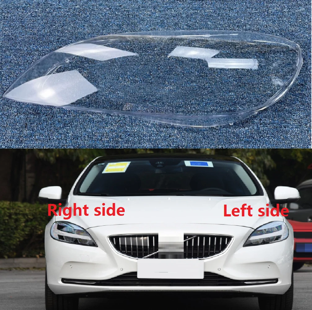 Car Headlamp Lens For Volvo V40 2013 2014 2015 2016 Cover Transparent ...
