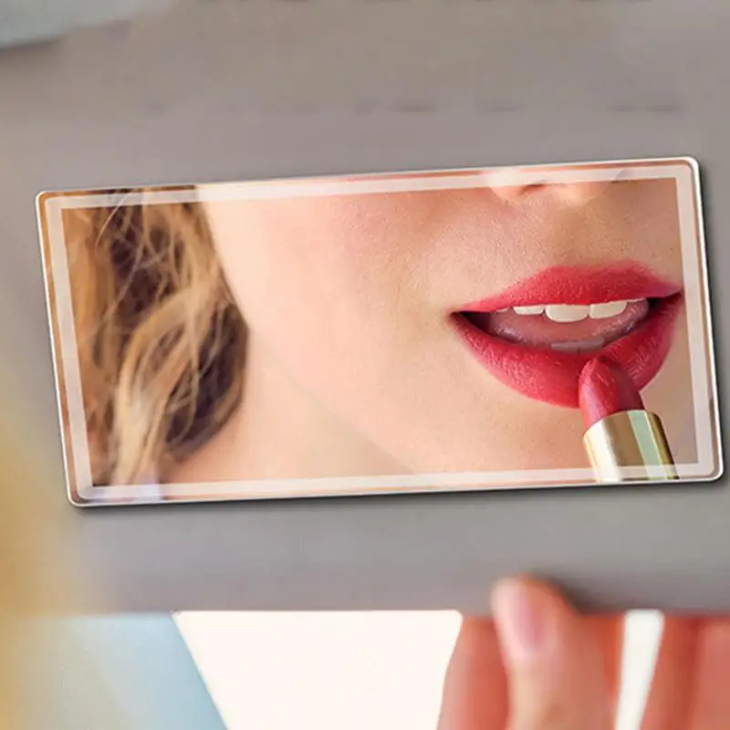 Stainless-Steel-Car-Sun-Visor-Makeup-Mirror-Auto-Rearview-Mirror-Self ...