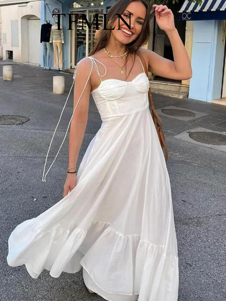 TRAF-vestido-largo-elegante-escalonado-para-mujer-moda-cl-sica-de ...
