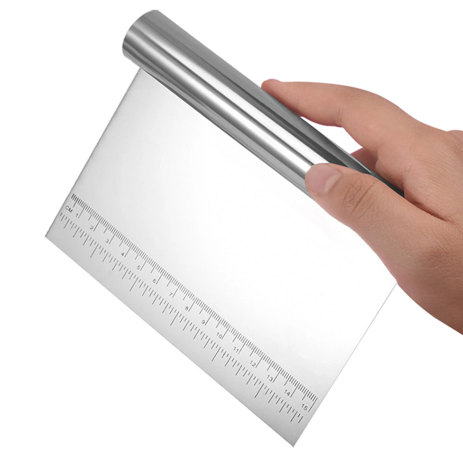 Stainless-Steel-Food-Scraper-with-Comfortable-Grip-Versatile-Kitchen ...