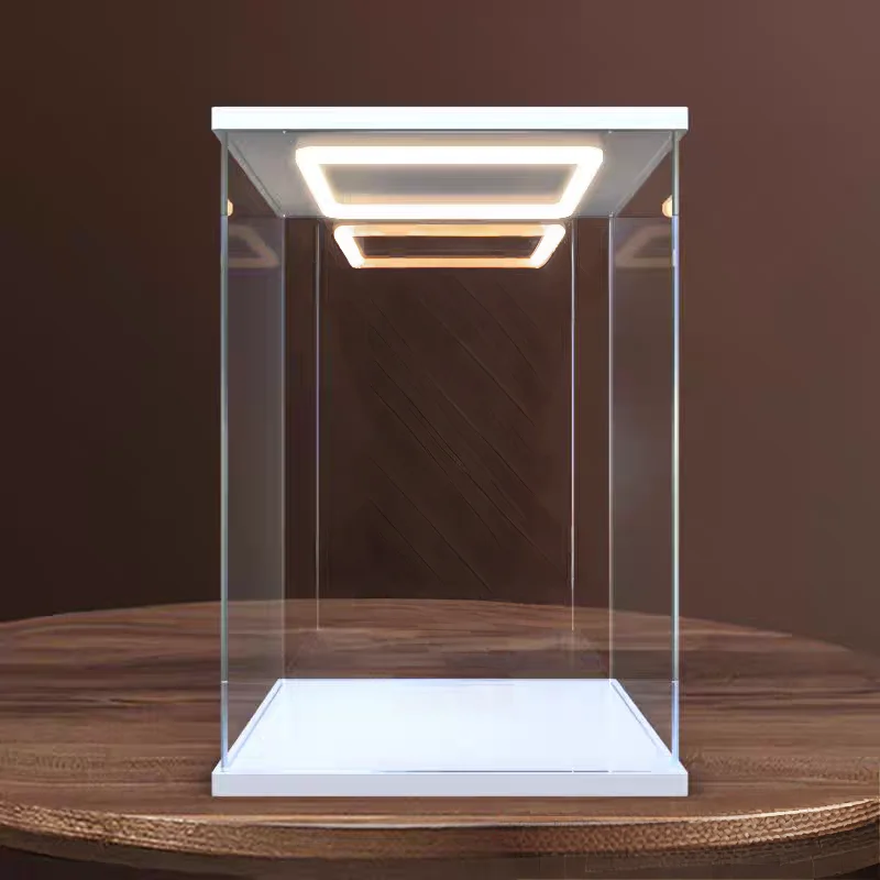 Toy Ring LED Light Display Cabinet with Revolving Door, Assembled ...