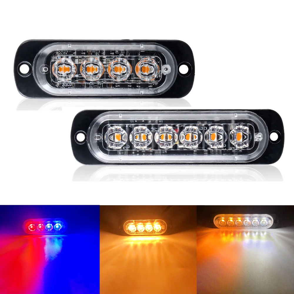 4LED-6LED-Strobe-Warning-Light-Strobe-Flashing-Lightbar-Traffic-Light ...