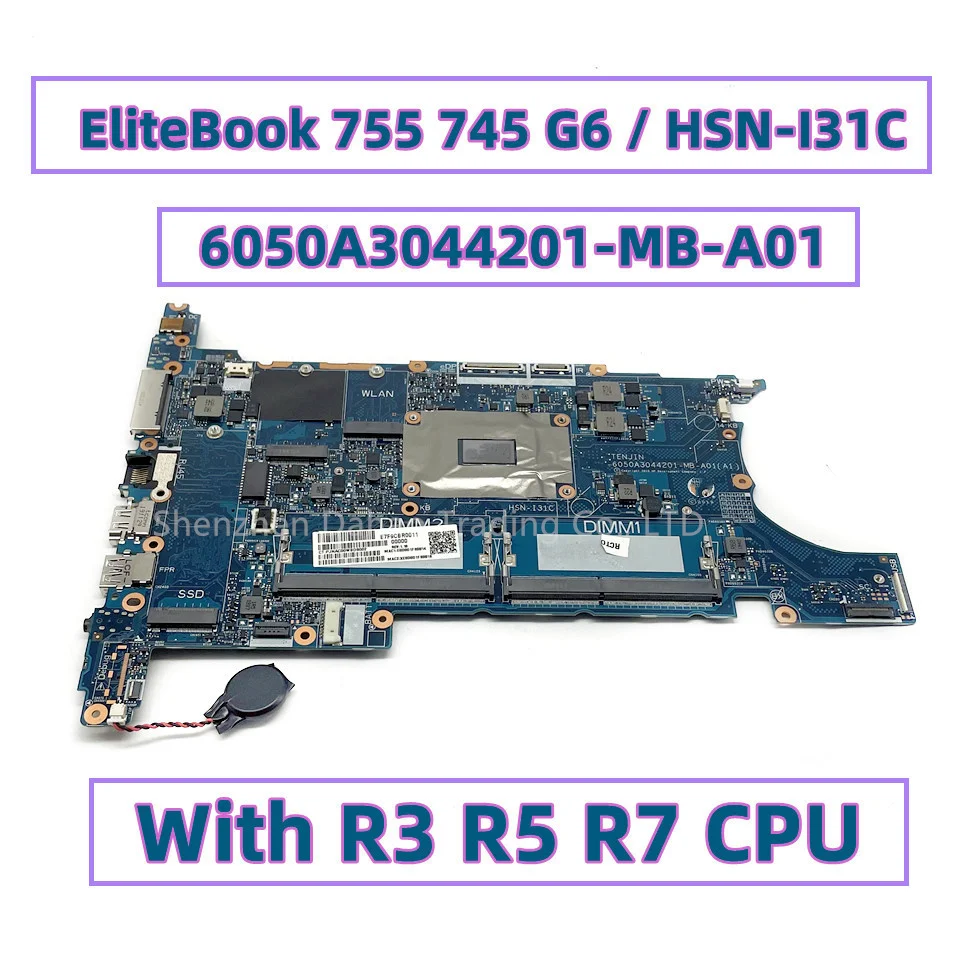 HSN-I31C For HP EliteBook 755 745 G6 Laptop Motherboard With R3 R5 R7 ...