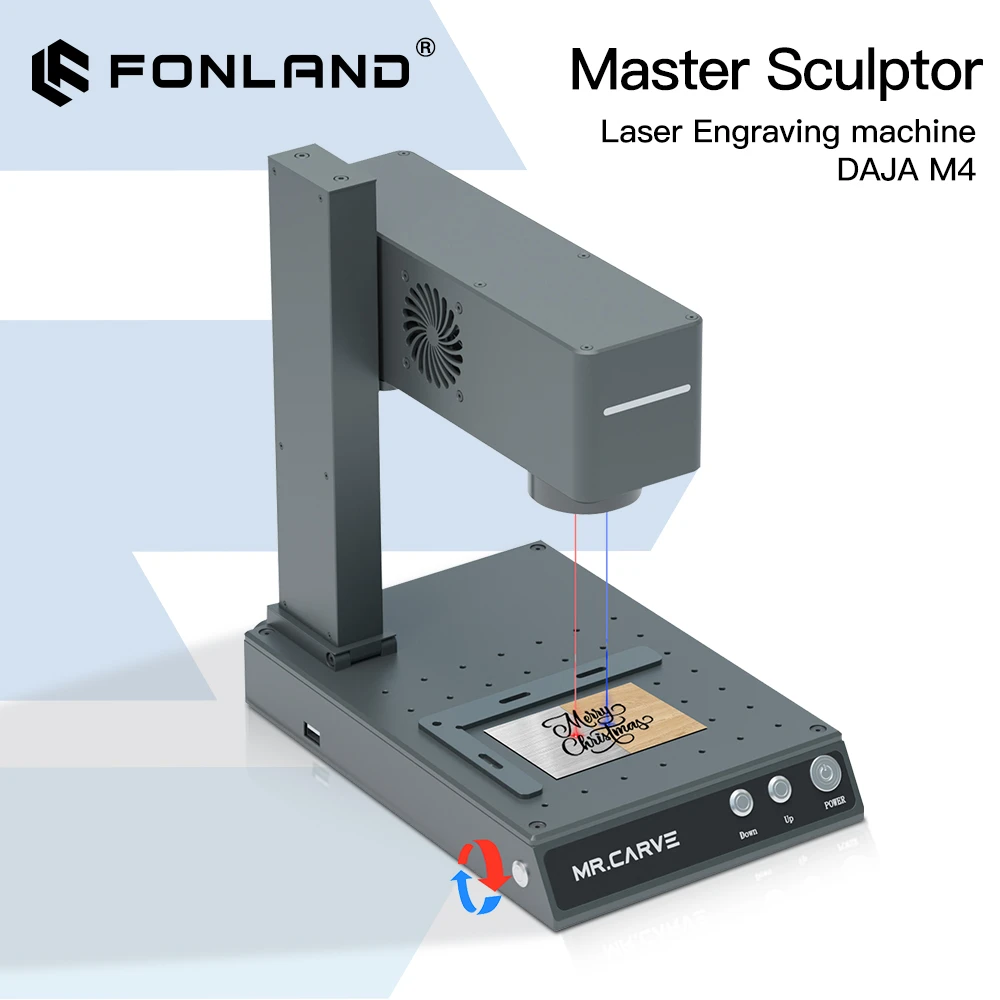DAJA grabador láser portátil M4 PRO Dual, todos los materiales de fibra para marcado rápido ...