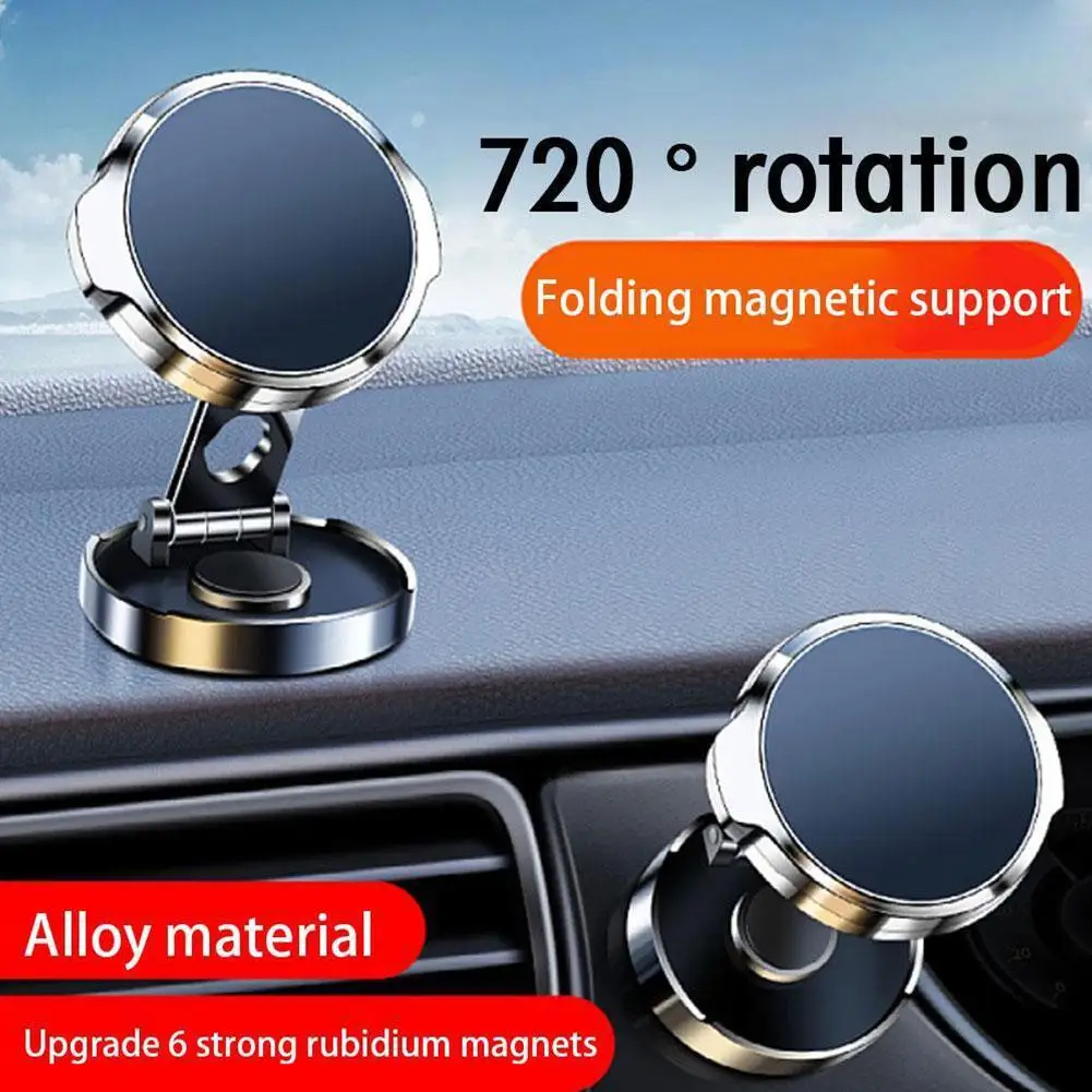 Metal-Magnetic-Car-Mobile-Phone-Holder-Folding-Magnet-Cell-Phone-Stand ...
