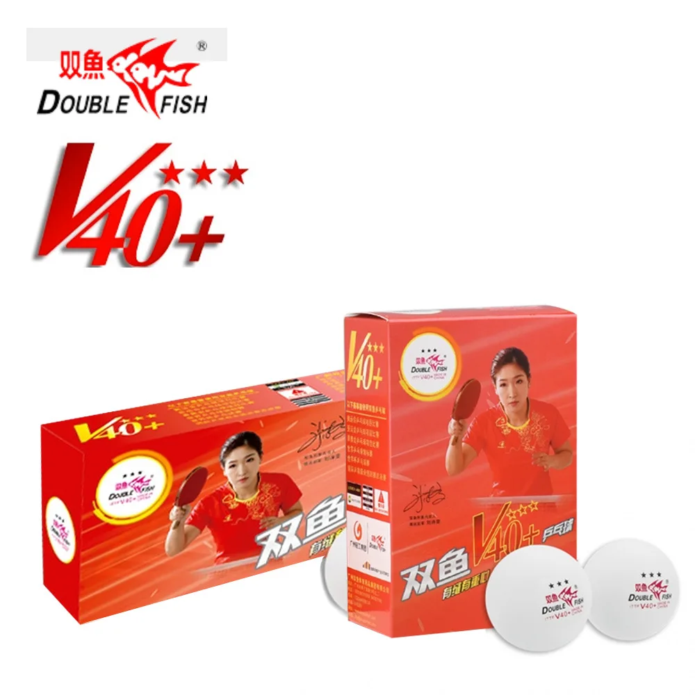 Double-Fish-table-tennis-V40-new-material-table-tennis-3-star-training ...