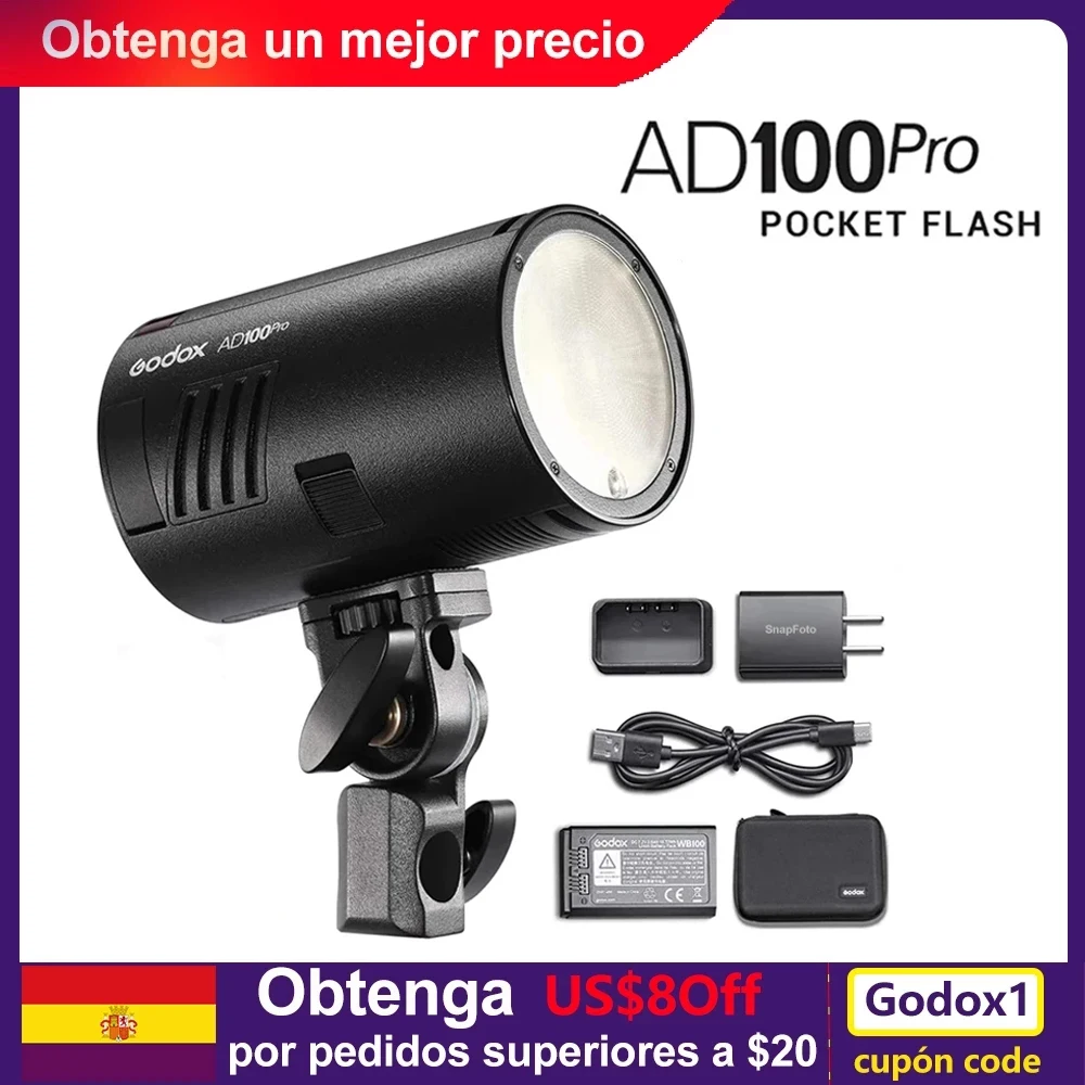 Godox AD100Pro TTL 100Ws Outdoor Flash Speedlight 2.4G Wireless X AD100 ...