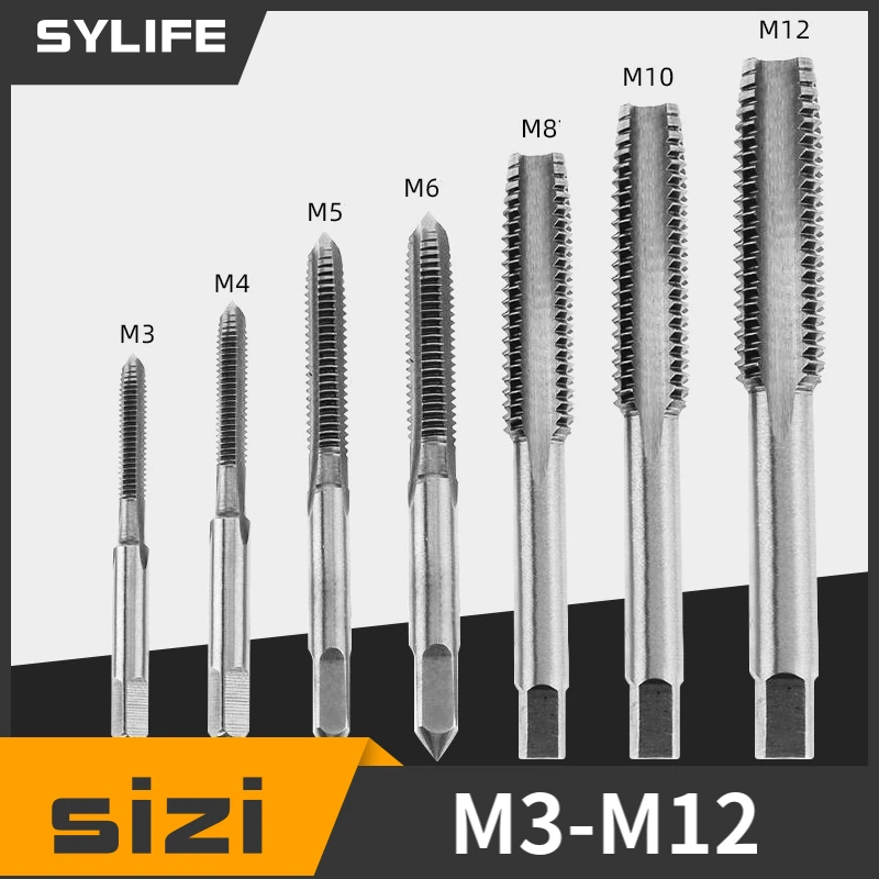 5pcsM3 M4 M5 M6 M8 M10 M12 Machine Screw Thread Metric Plug T-shaped Tap