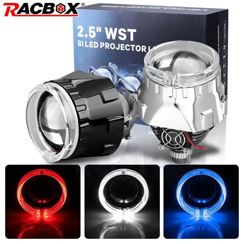 Bi-LED-Projector-Lens-Angel-Eyes-Halo-White-Red-Blue-Rings-2-5-Inch ...