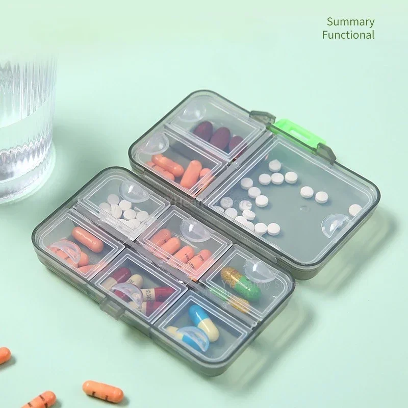 Large-Capacity-Nine-Compartment-Sealed-Waterproof-One-Week-Medicine-Box ...