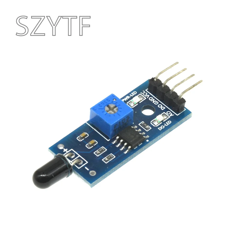 LM393-4-Pin-IR-Flame-Detection-Sensor-Module-Fire-Detector-Infrared ...