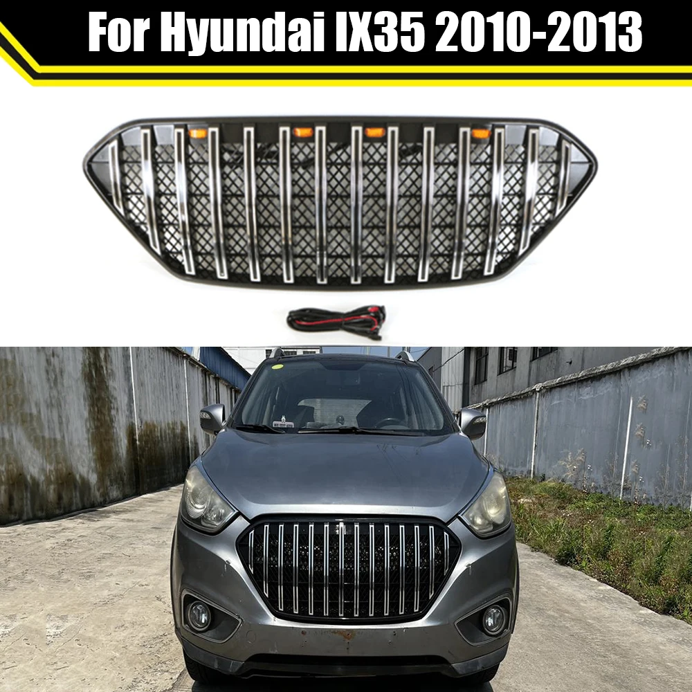 Gloss-Black-Or-Chrome-Car-Upper-Racing-Grille-Hood-Grill-Front-Radiator ...