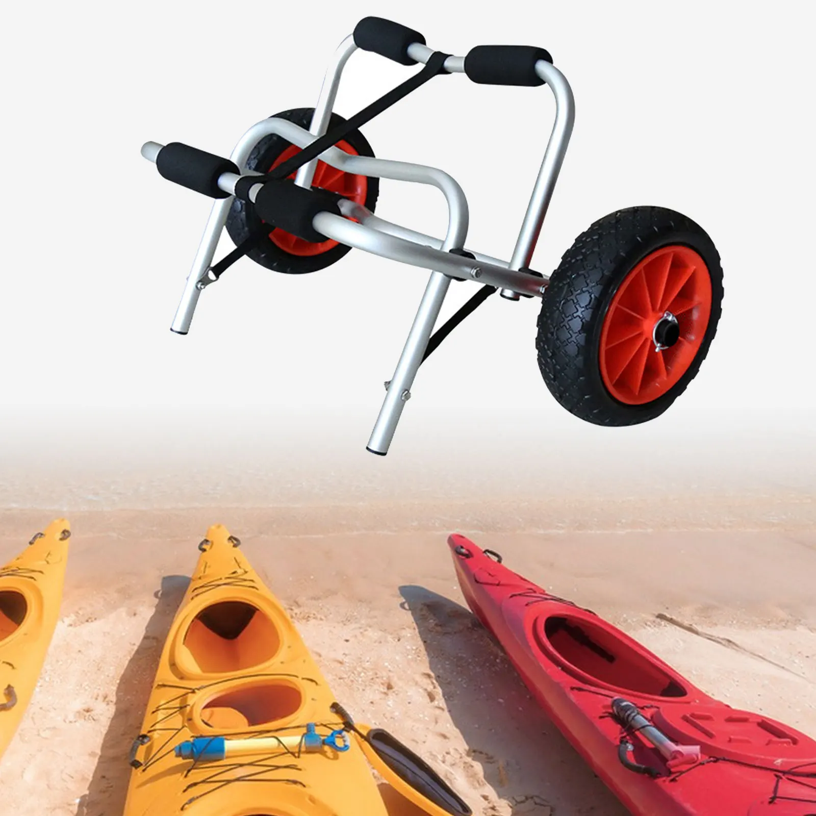 Foldable-Kayak-Cart-Carrier-Adjustable-Universal-Canoe-Beach-Cart-Easy ...