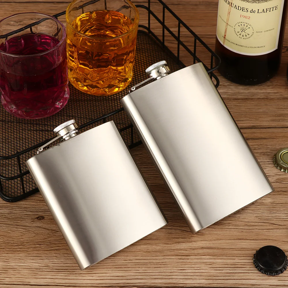 Stainless-Steel-Hip-Flask-Portable-Liquor-Flask-Leakproof-Drinking ...