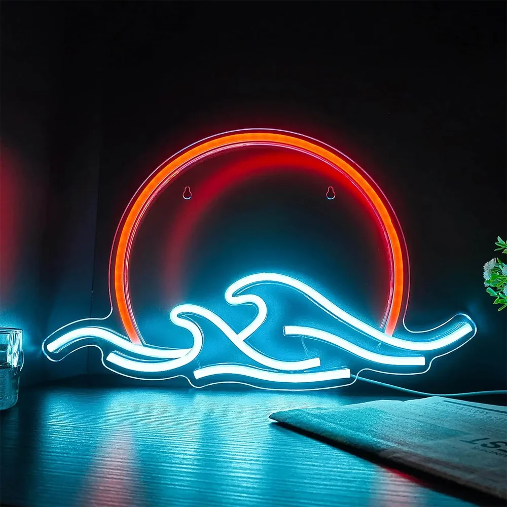 Sunset-with-Waves-Neon-Sign-LED-Sunrise-Neon-Light-for-Bedroom-Wall ...