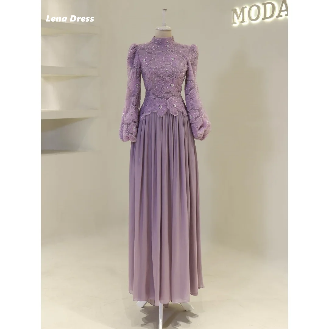 Lena Custom Made Prom Dresses 2025 Luxury Ball Dress Long Sleeves Very ...