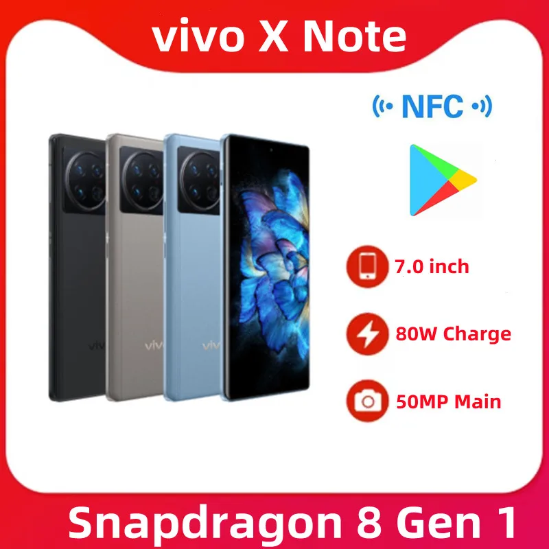 Original Vivo X Note 5G Mobile Phone Snapdragon 8 Gen 1 Fingerprint 7.0 ...