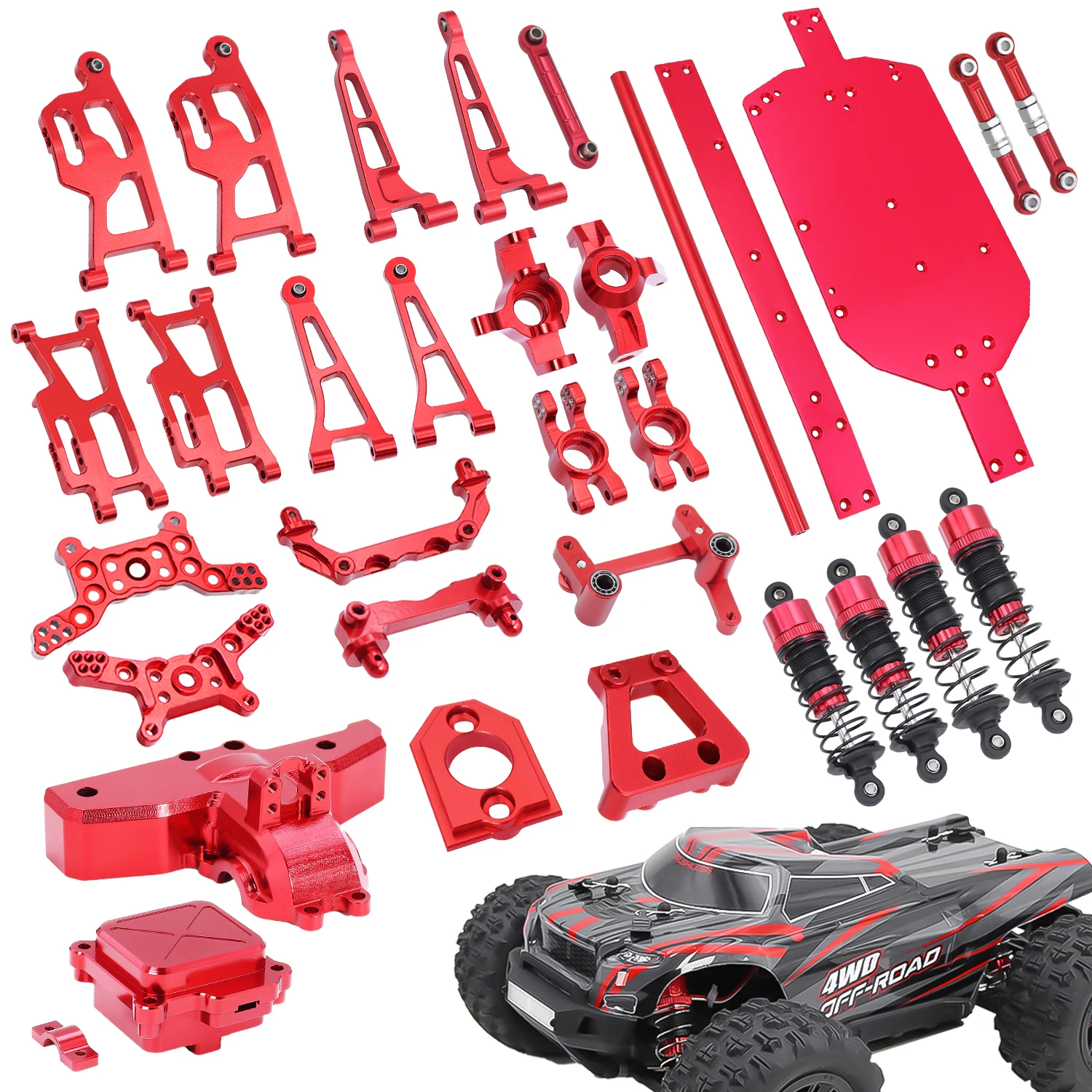 MJX-14210-14209-H14BM-Metal-Servo-Arm-Steering-Assembly-Suspension ...