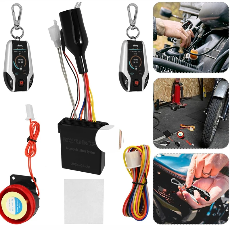 Two Way Motorcycle Alarm System Security anti-theft alarm for ...