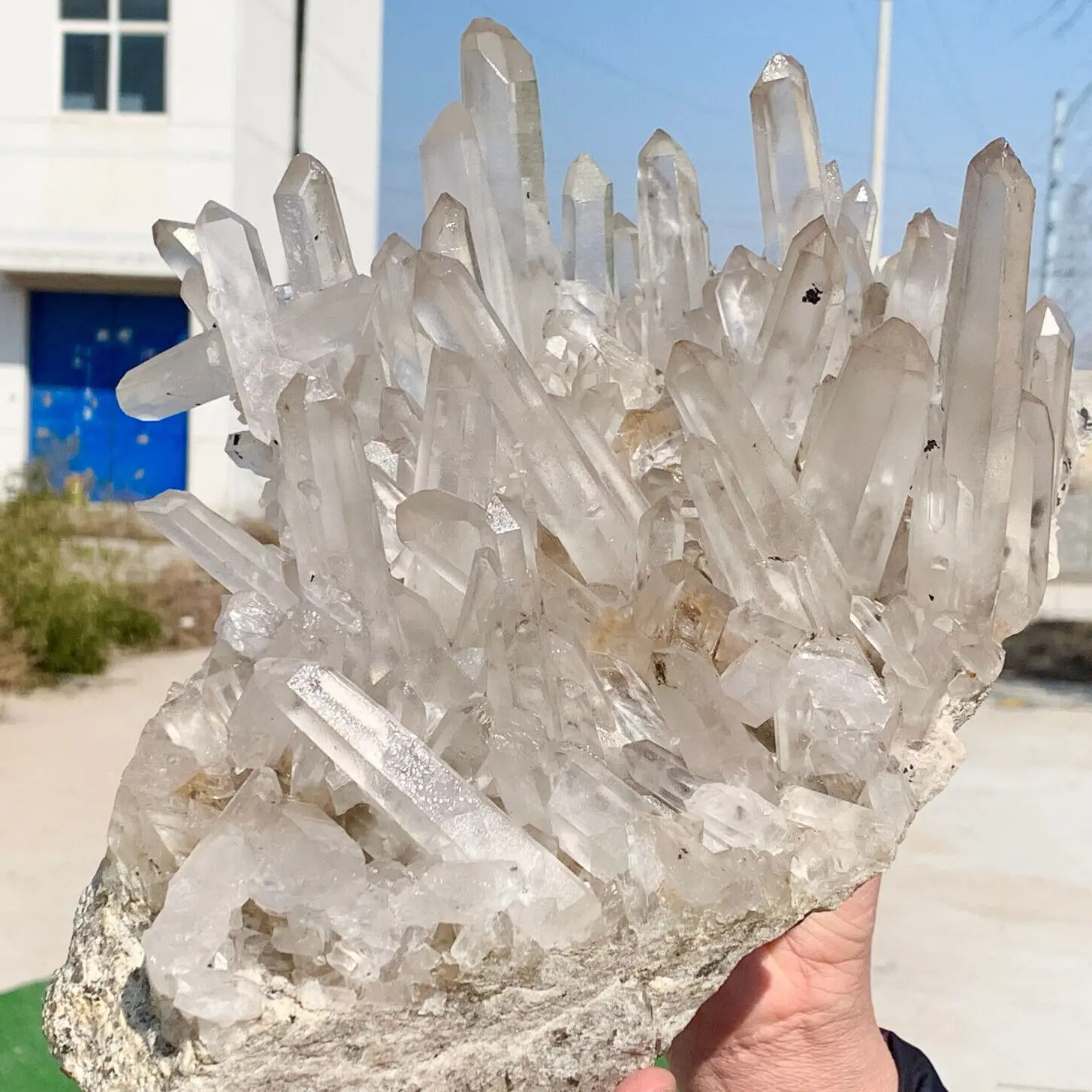 Amazing Natural White Clear Crystal Clusters Quartz Crystal Mineral ...