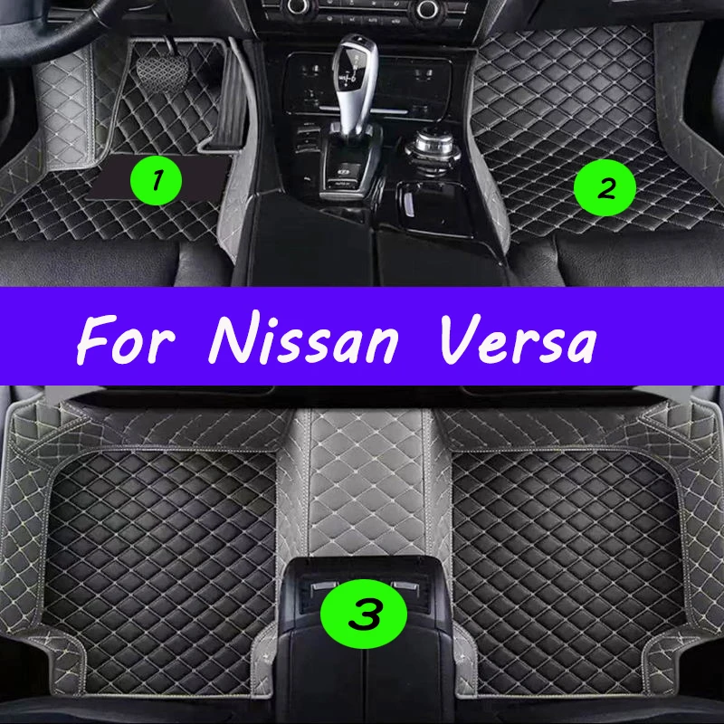 Custom Car Floor Mats For Nissan Versa 2011 2012 2013 2014 2015 ...