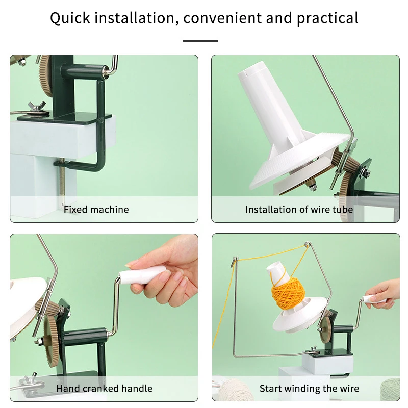 DIY Sewing Crocheting Craft Hand Operated Yarn Winder Fiber Wool String ...