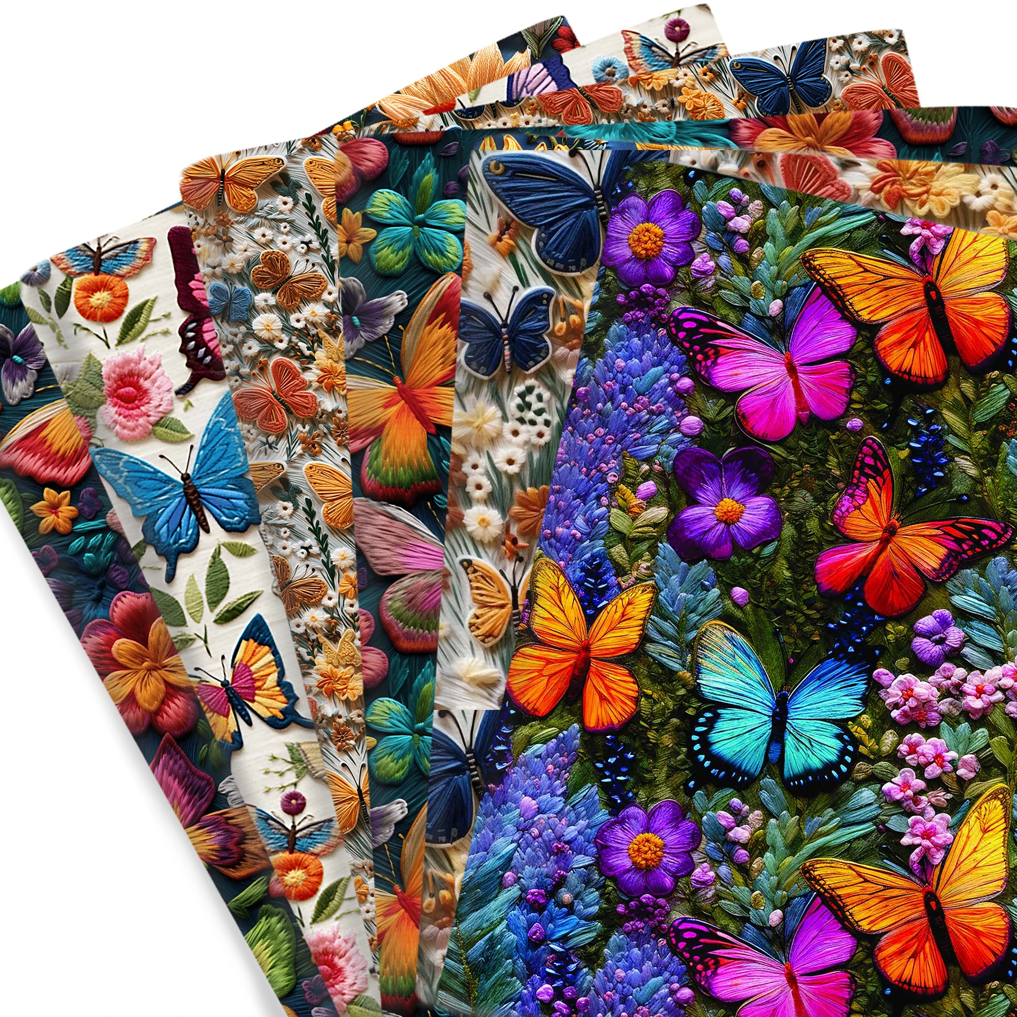 50*45cm Flower Butterfly Animal Imitation Embroidery Lace Like-3D ...