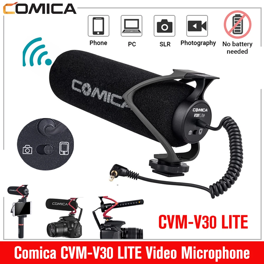 Comica-CVM-V30-LITE-Video-Microphone-Condenser-Volgging-Recording-Mic ...