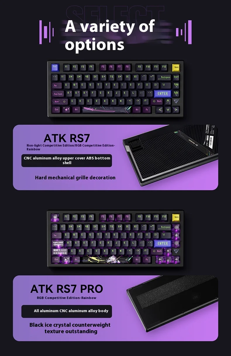 ATK RS7 Pro Keyboard - 8K Speed, Hall Effect, RGB Gaming Gear ...
