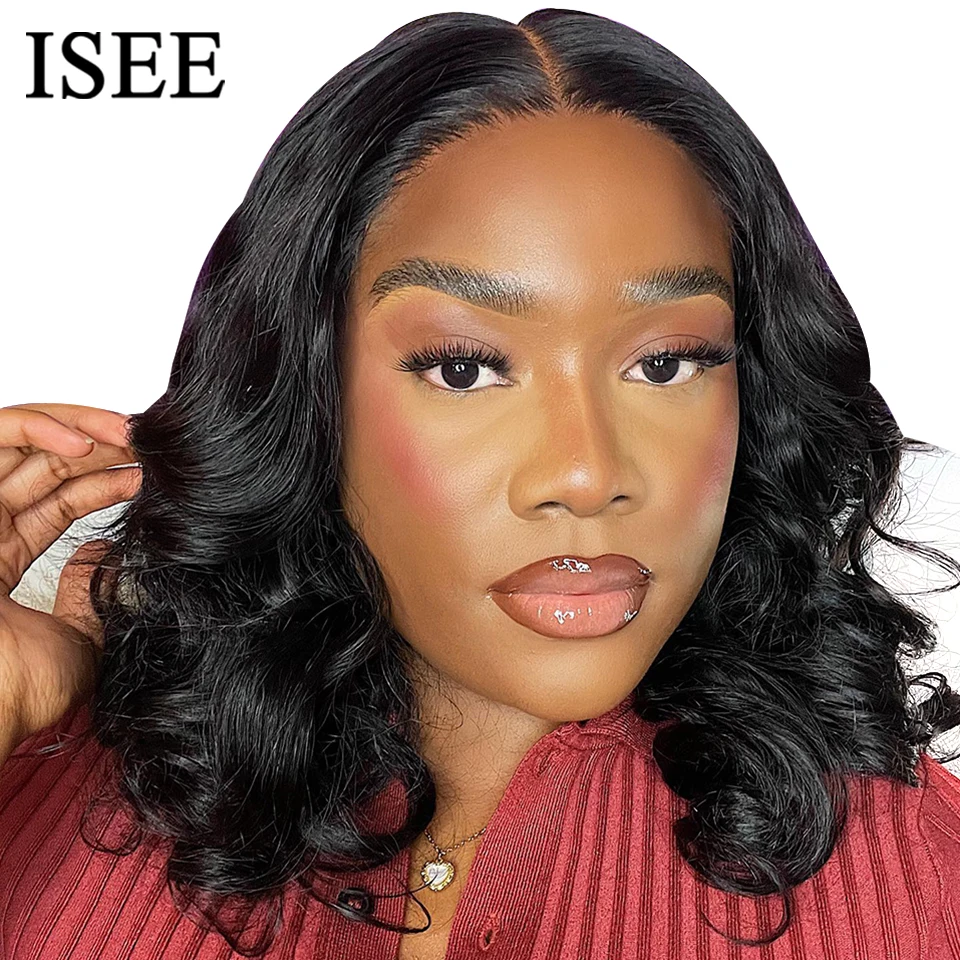 ISEE-Hair-Glueless-Wig-Wear-And-Go-6x4-HD-Body-Wave-Bob-Wigs-Pre-Cut ...