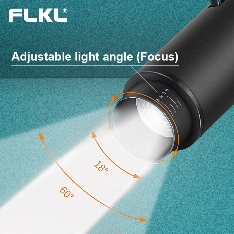 LED Focus Lamp Adjustable Zoom Led Rail Track Lamps Spotlight Hotel ...